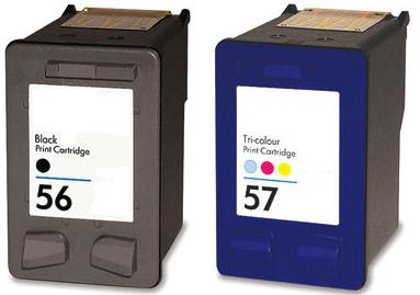 HP 56 Black and HP 57 Colour Remanufactured Ink Cartridges